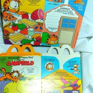 McDonald's | Other | Garfield Set Of Three Mcdonalds Happy Meal Boxes ...